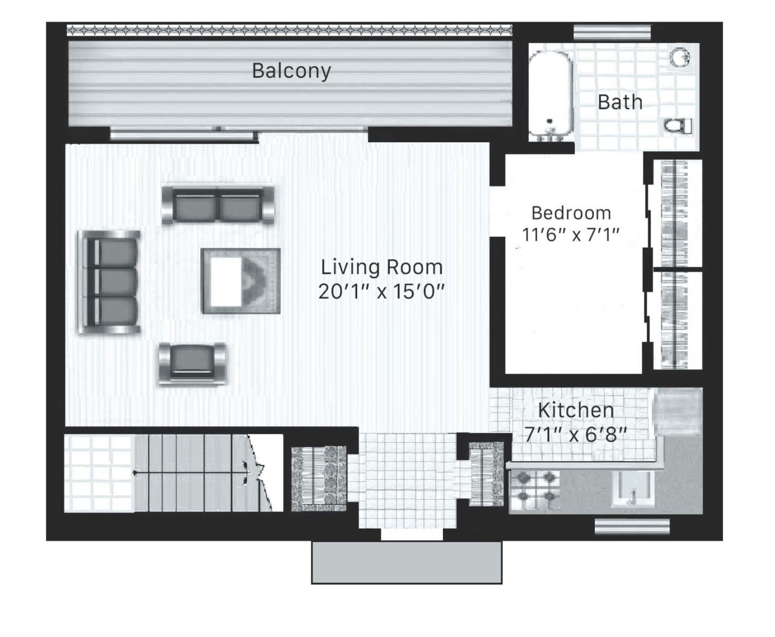 1, 2, & 3 Bedroom Floorplans | Liberty Manor